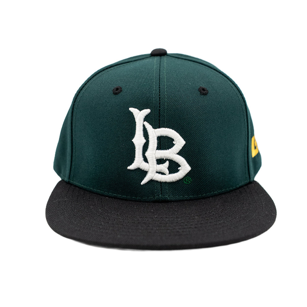 Classic LB Forest Green Black Snapback- LBC Brand – Long Beach Clothing Co.