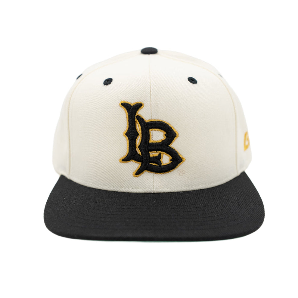 Classic LB Outline Cream Black Snapback- LBC Brand – Long Beach ...