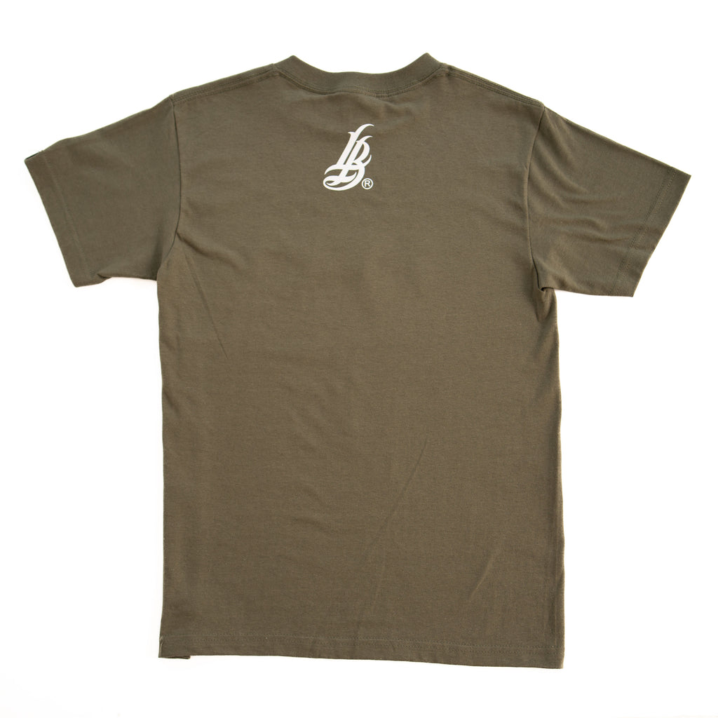 Long Beach Clothing Co. Logo Men's Military Green T-Shirt