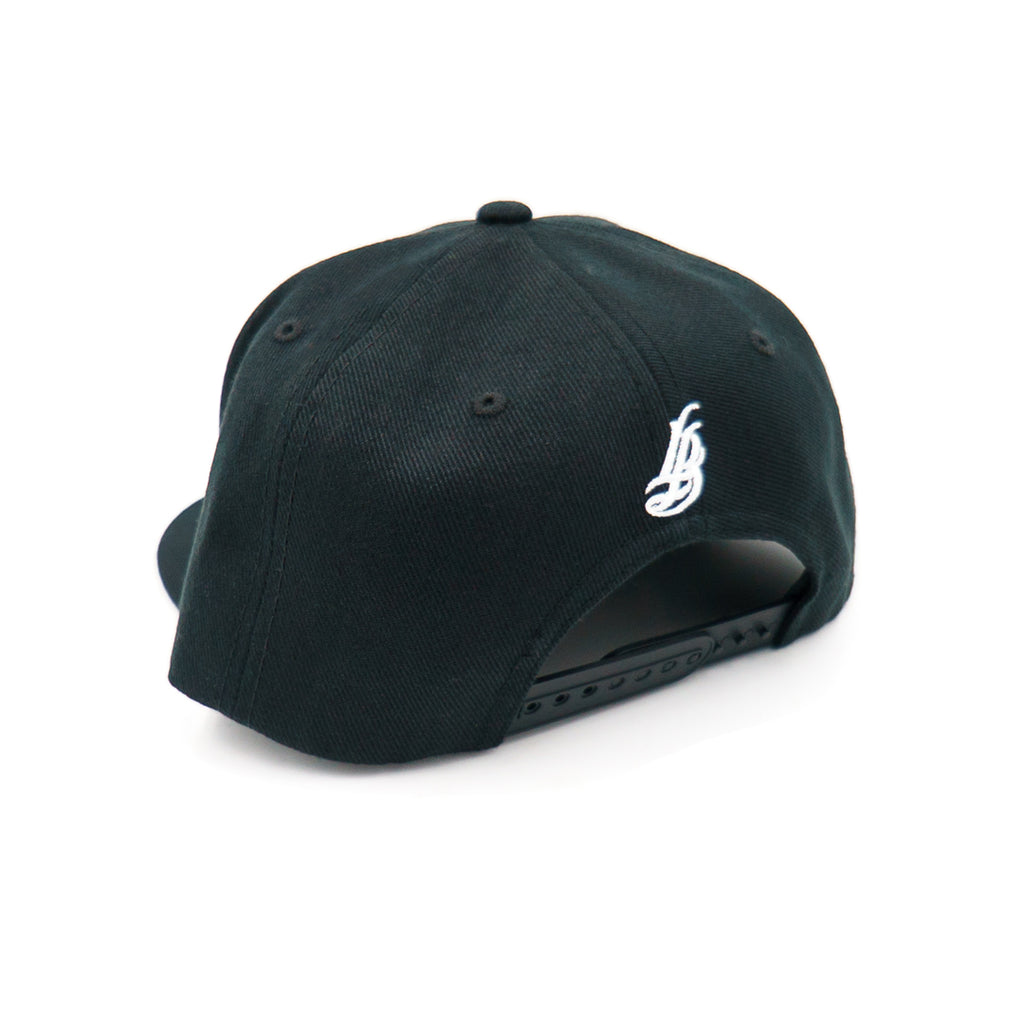 Cursive LB White On Black Snapback – Long Beach Clothing Co.